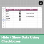 How To Hide and Show Cells Using Checkboxes | EASY - ideallysheets